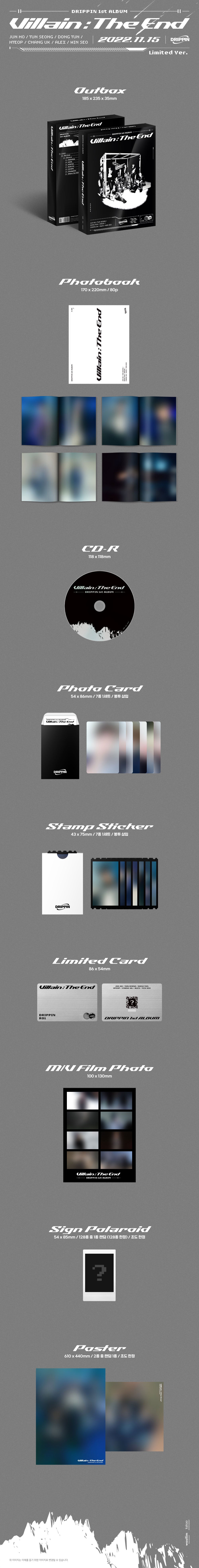 DRIPPIN - Villain: The End [1st Album - Limited Ver.] - K PLACE