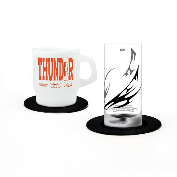 K PLACE - Vinyl Drink Coasters, 2-Pack